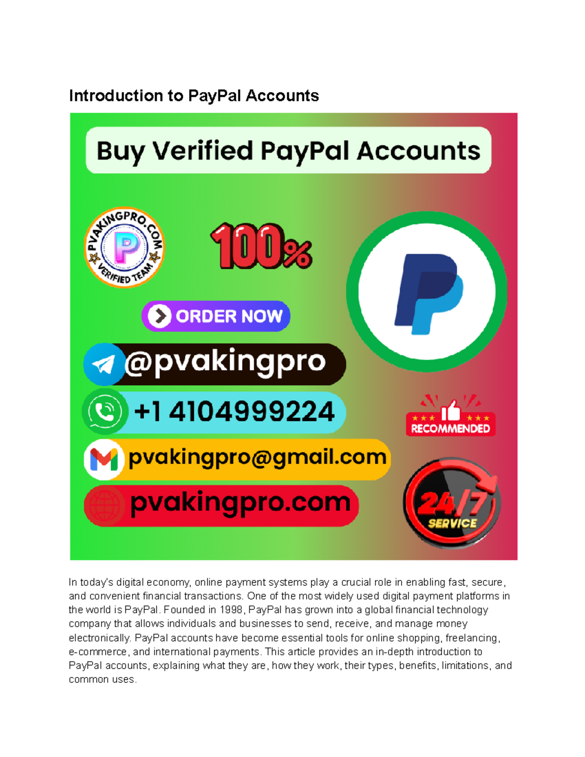 Introduction to PayPal Accounts: A Guide for 2026 - Studocu