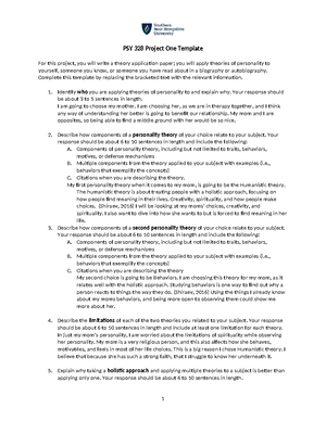 PSY 375 Module Five Lab Worksheet Template - PSY 375 Module Five Lab ...