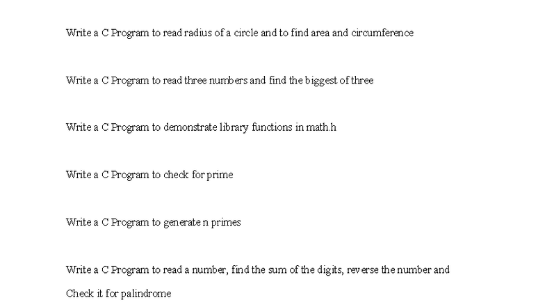 C-LAB-Programs: Comprehensive Lab Manual for C Programming - Studocu
