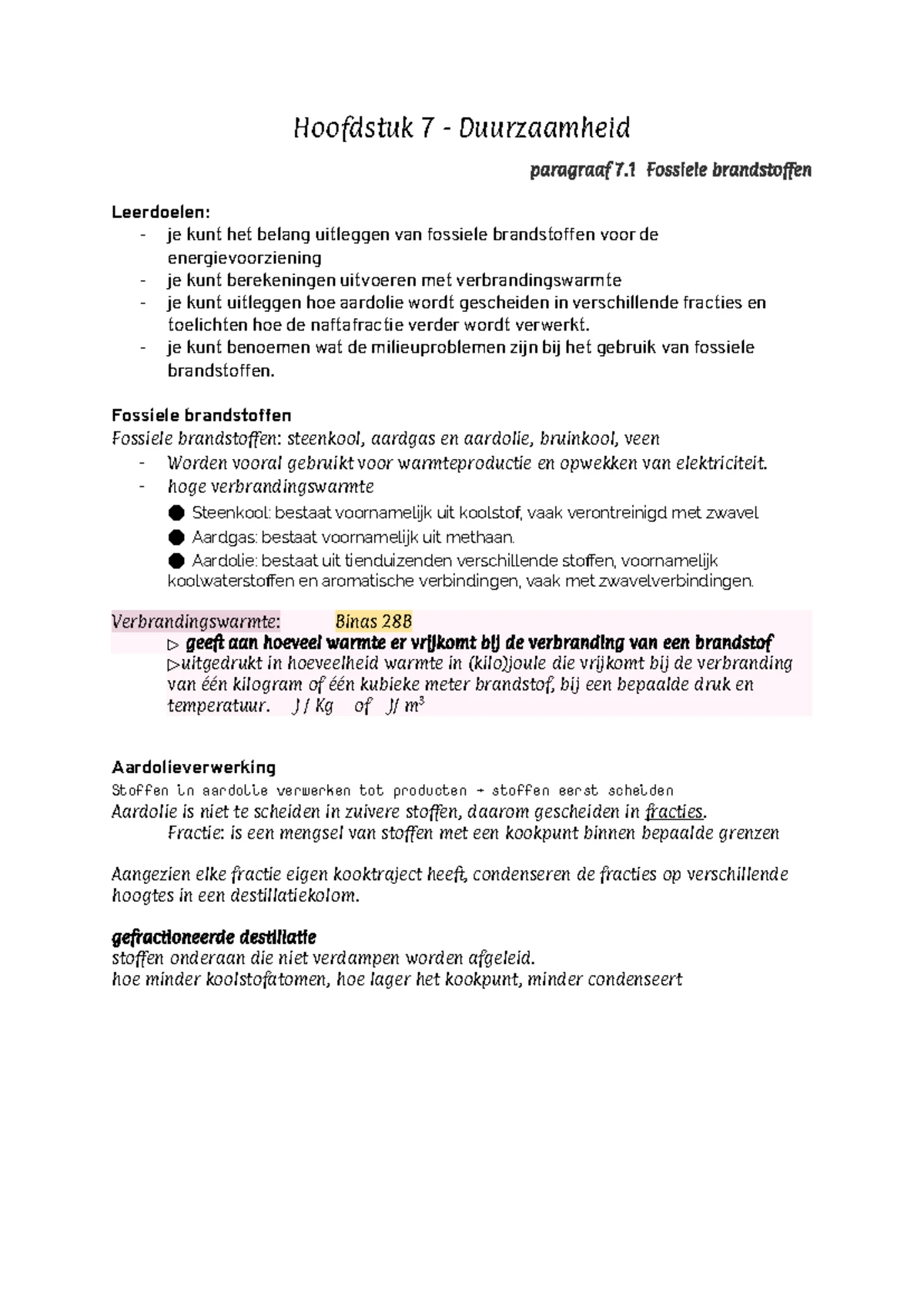 SK H6 Koolstofchemie - Homologe Reeksen en Naamgevingsregels - Studeersnel