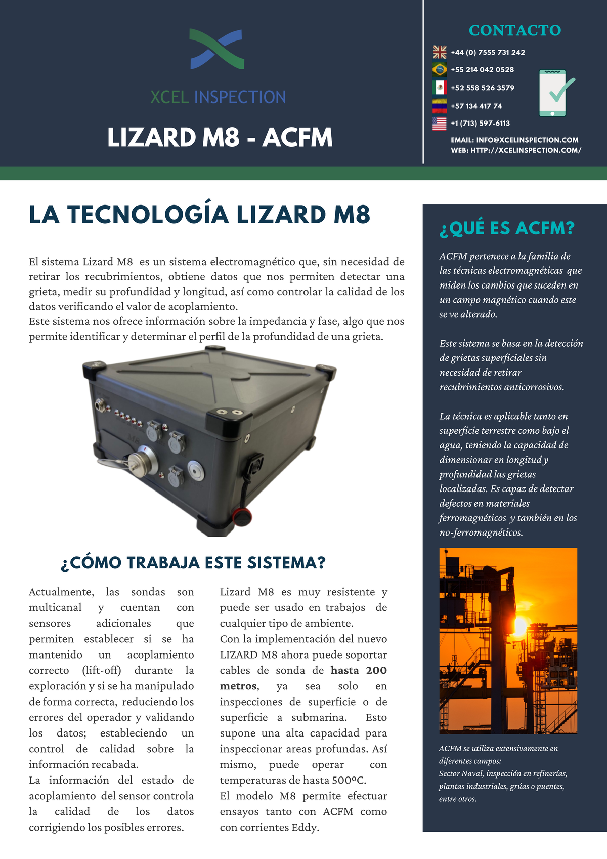 Inspeccion ACFM Lizard M8 - LIZARD M8 - ACFM LA TECNOLOGÍA LIZARD M El ...