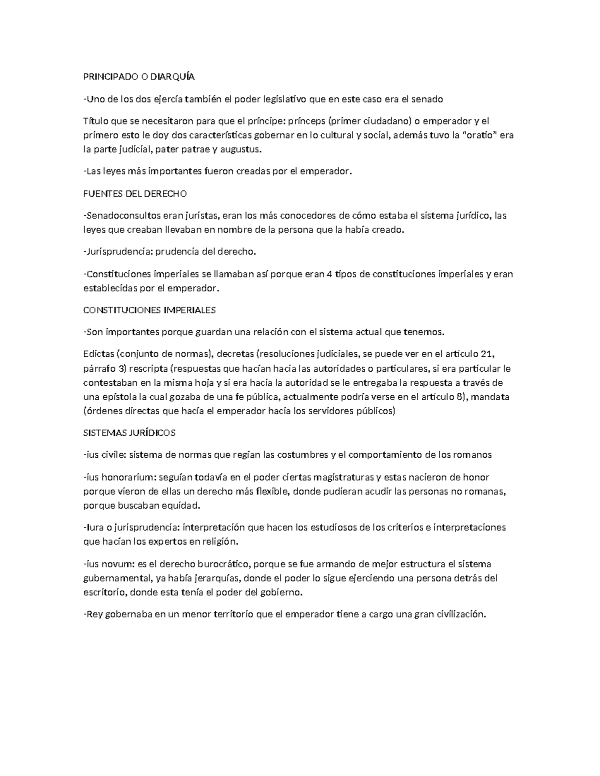 Apunte historia universal 30 de marzo - PRINCIPADO O DIARQUÍA -Uno de ...