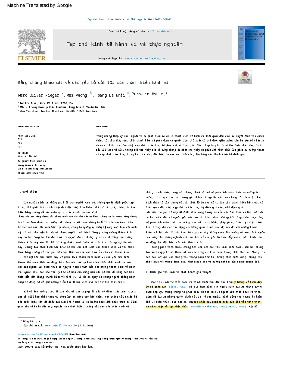 Article-15 - Note book - Marc Oliver Rieger Một, Mai Vương b ,Hoàng Bá ...