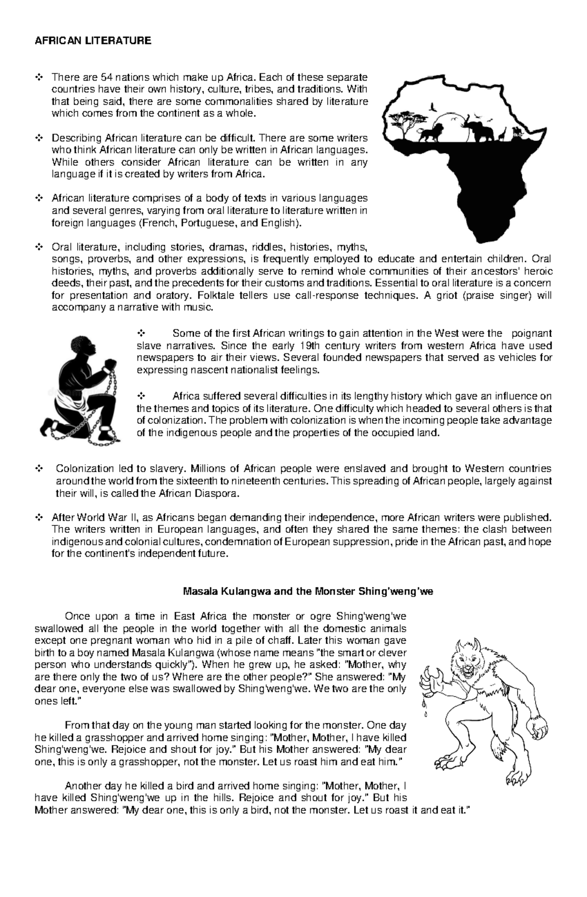 African Literature - Insights into 21st Century Narratives - Studocu