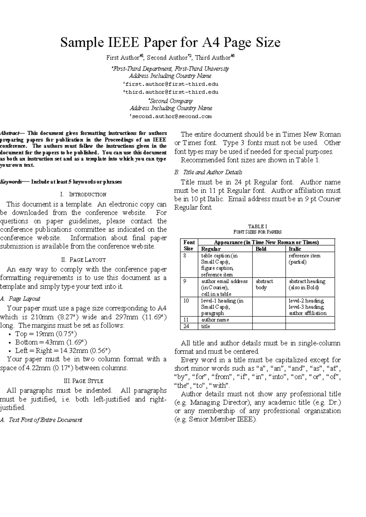 IEEE Paper Format Guidelines for A4 Size Papers - Studocu