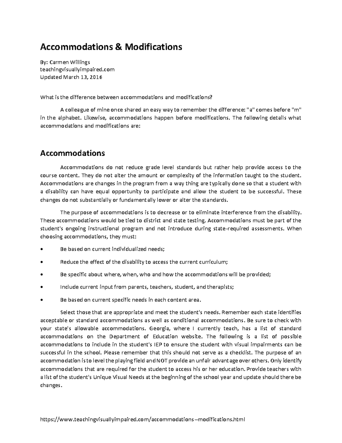 Accomodations-and-Modifications - Accommodations & Modifications By ...
