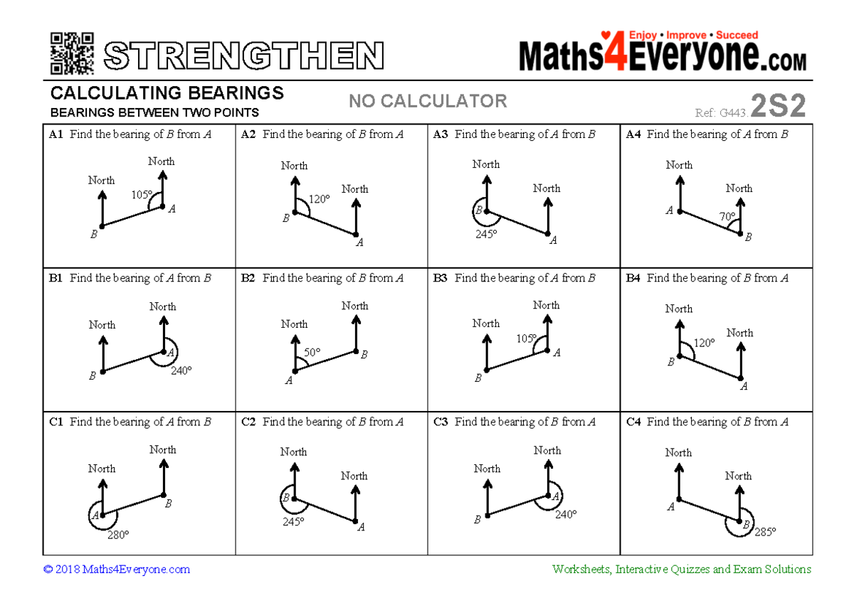 Calculating Bearings: Strengthen 2 Bearings for A & B - Studocu