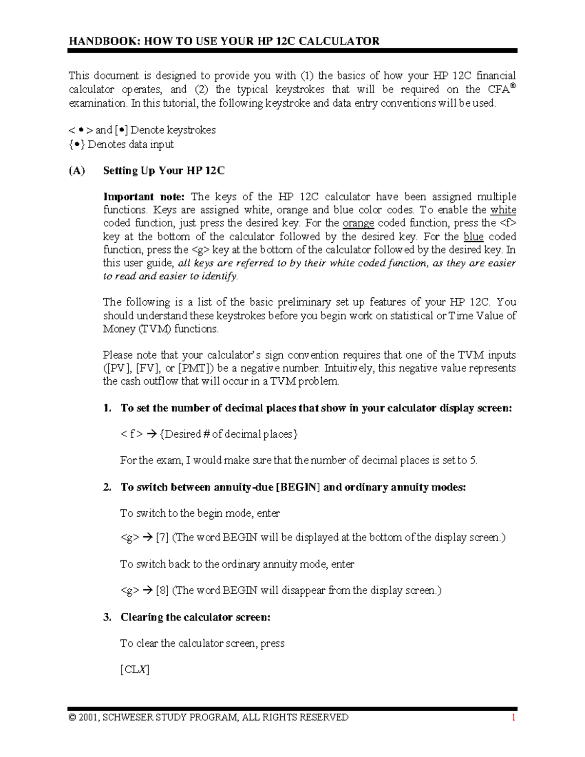 Hp12 guide - Calculator Manual - HANDBOOK: HOW TO USE YOUR HP 12C ...