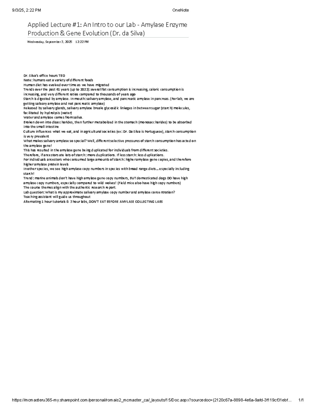 Bio 101: Applied Lecture on Amylase Enzyme Production & Gene Evolution ...