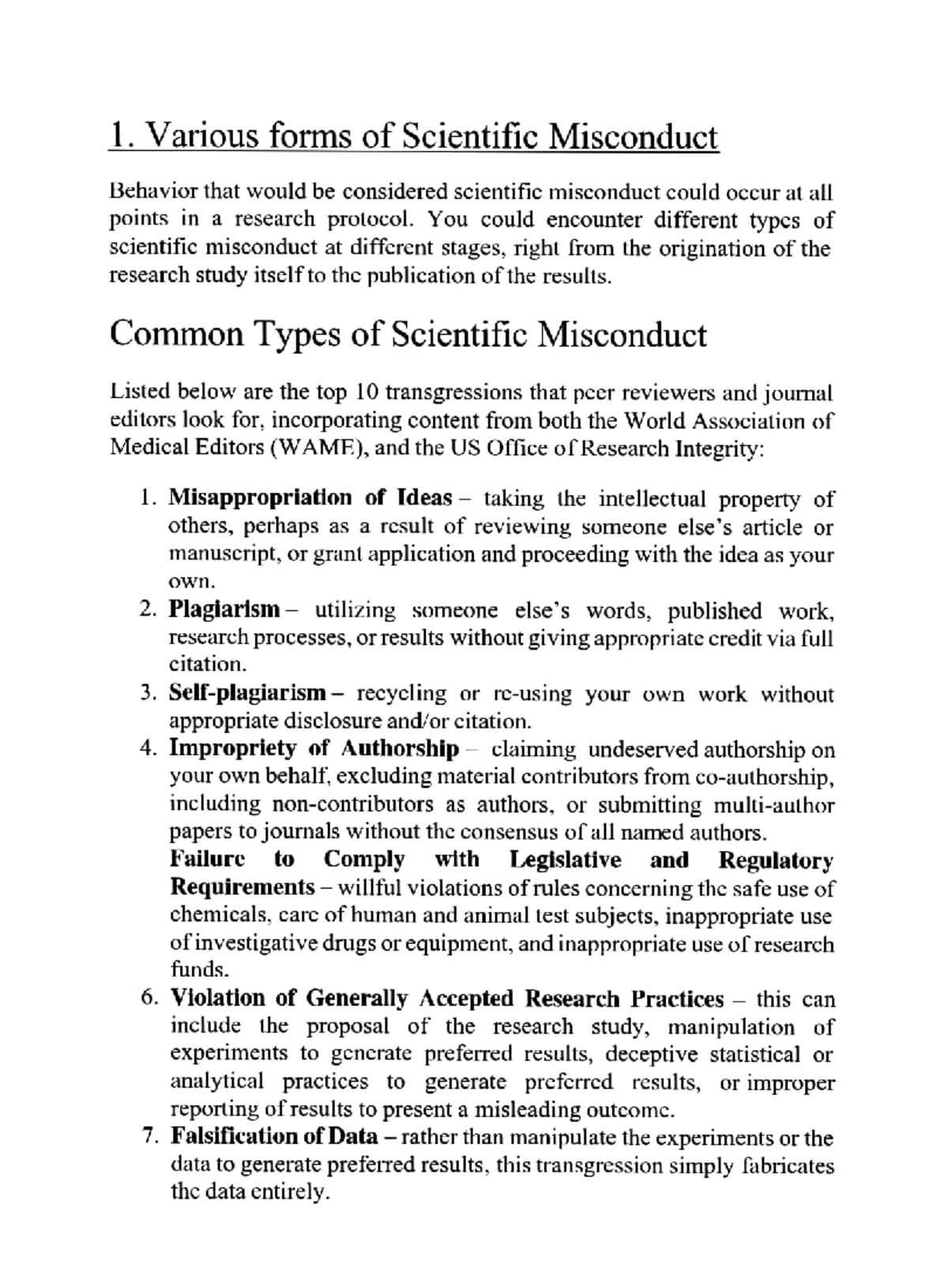 Scientific Misconduct: Types, Consequences, and Ethical Guidelines ...