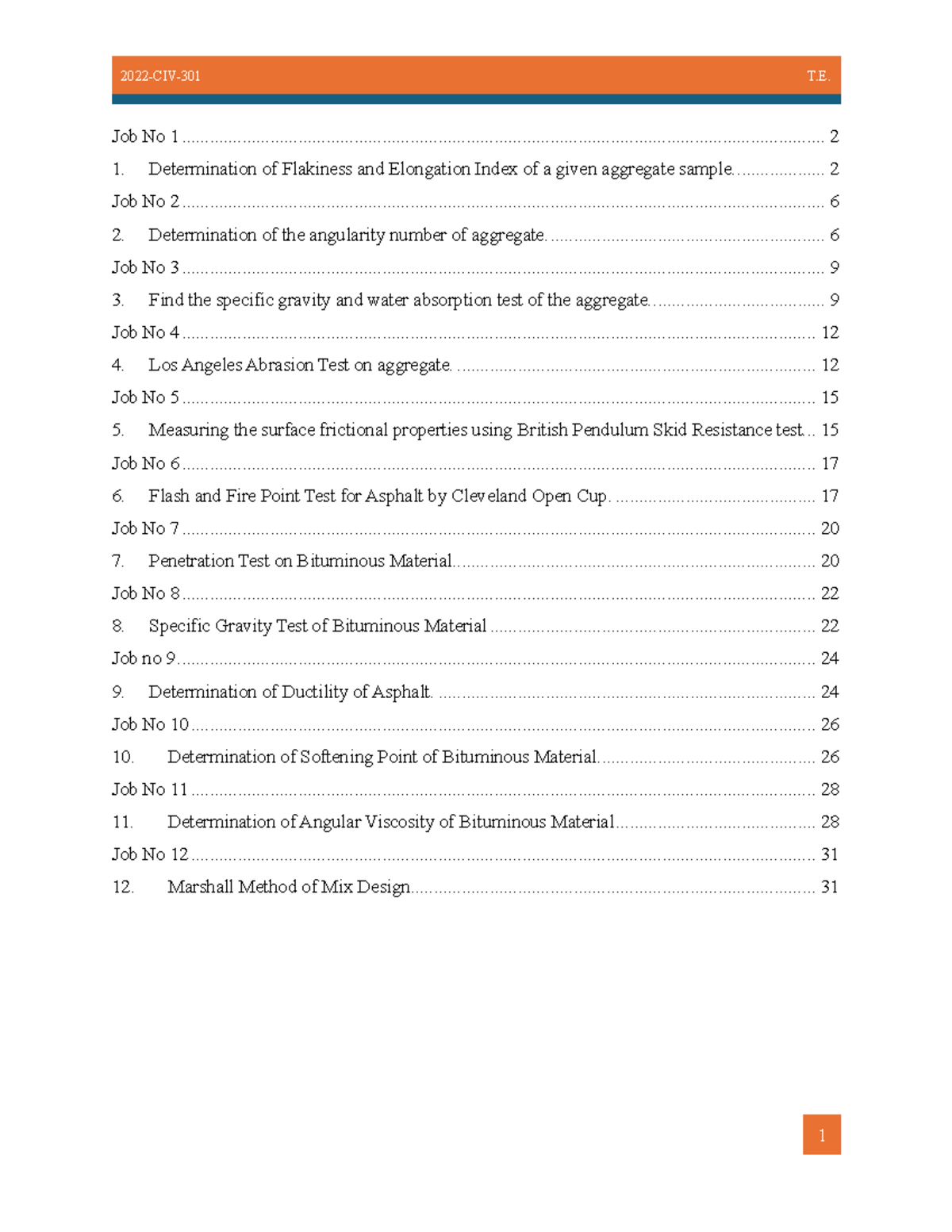 T.E. Manual: Aggregate and Bituminous Material Testing Procedures - Studocu