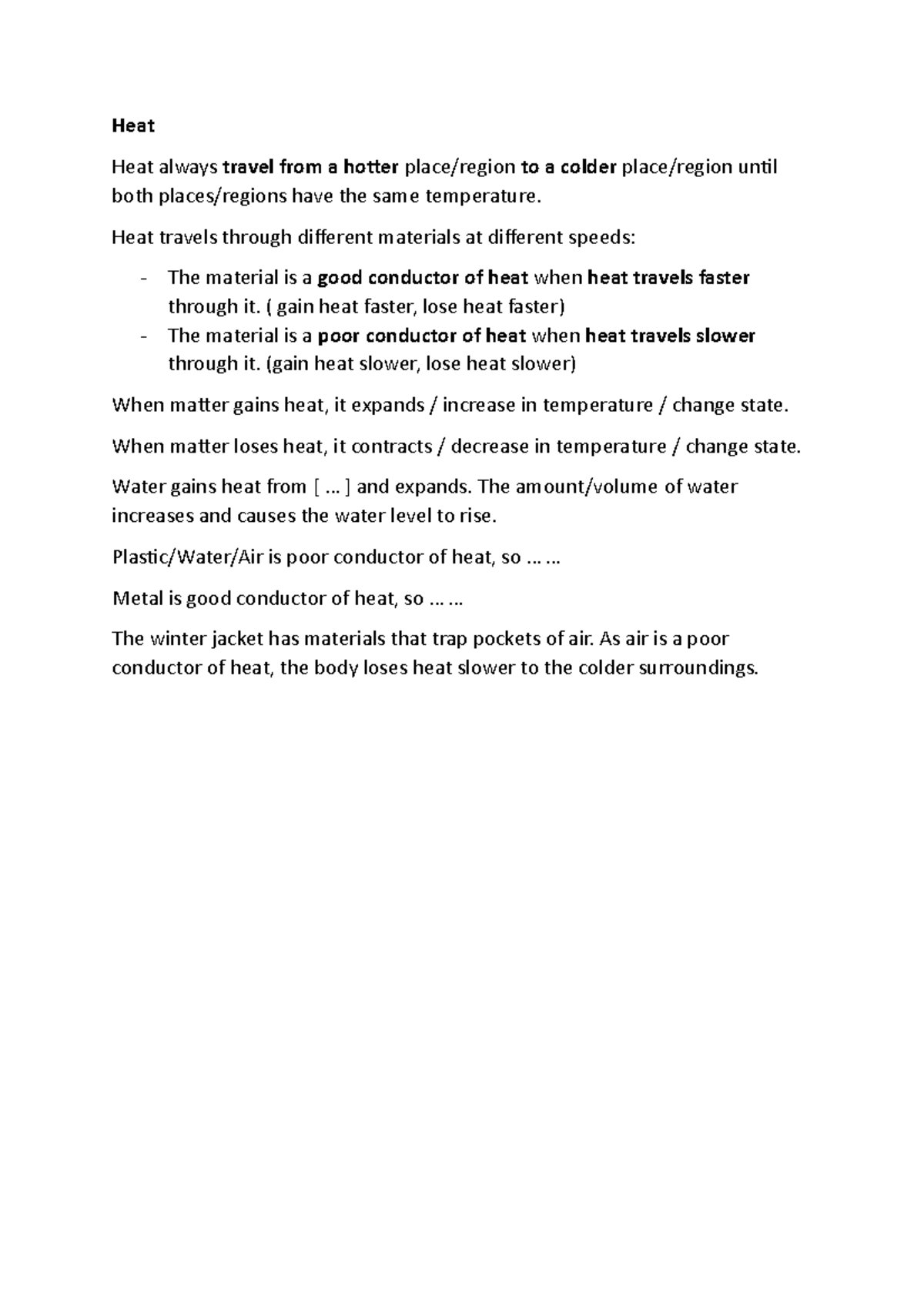 P4 Science Part 1: Understanding Heat, Magnets, and Plant Biology - Studocu