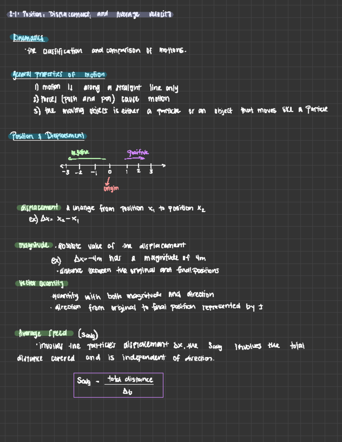 Ch.2 Notes - position, velocity, and acceleration - 2- l : Position ...