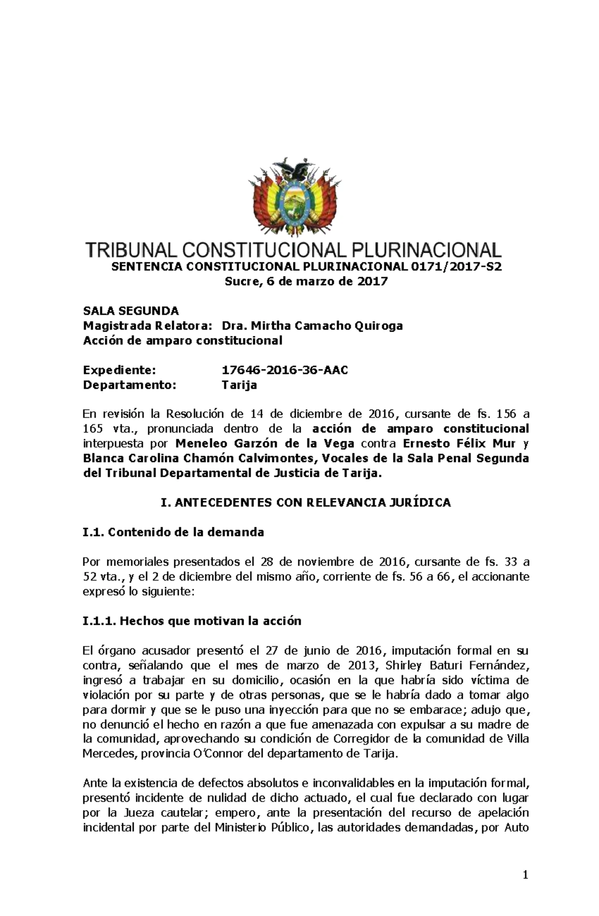 Análisis de Medidas de Hecho en SCP 0998/2012 y 0291/2015 - Studocu