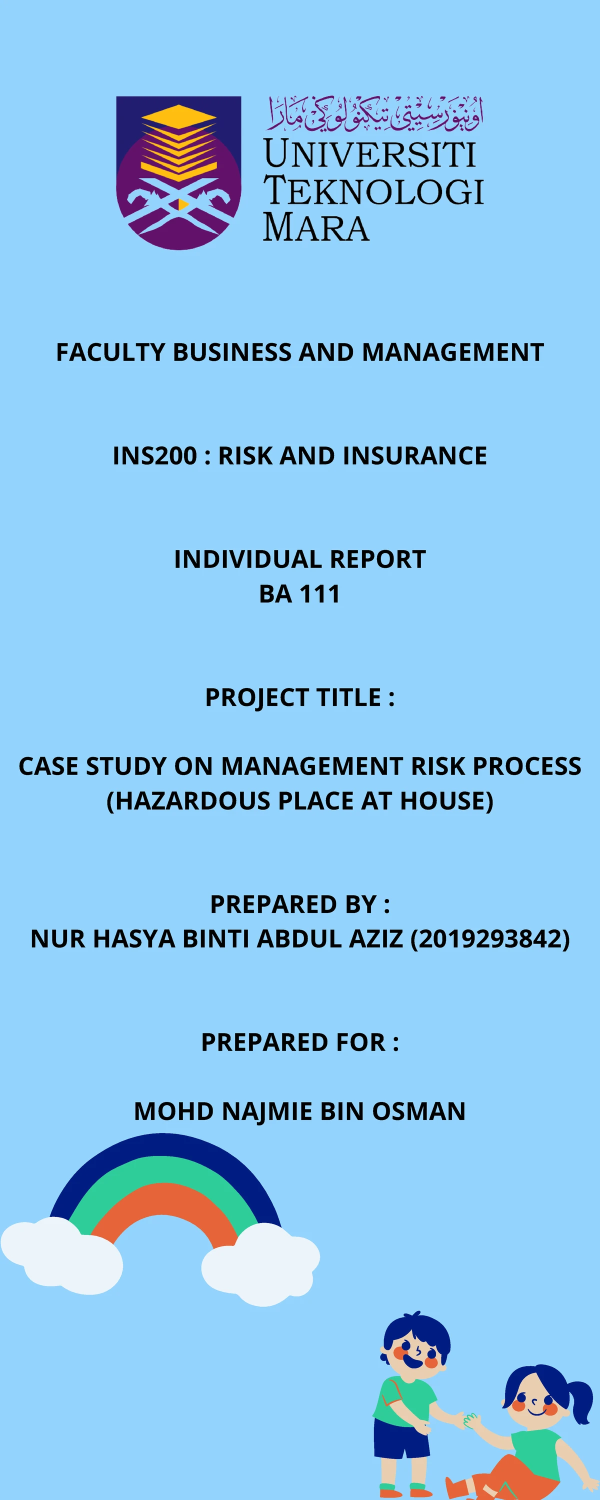 INS200 Infographic Individual Report Assignments 2021 - Risk and ...