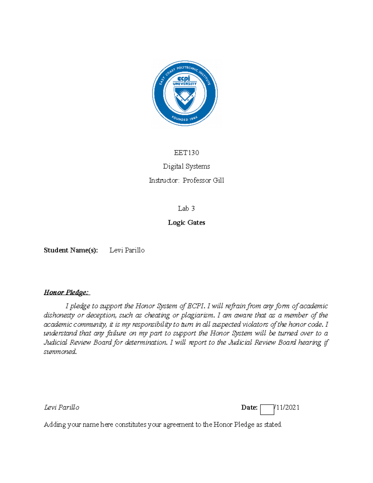 EET130 Lab Report: Logic Simplification via Boolean Algebra - Studocu