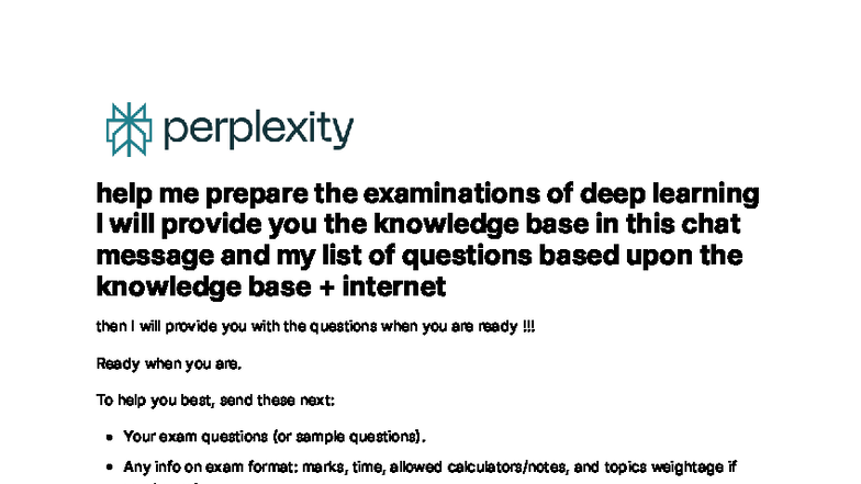 DL Final Exam Preparation: Key Concepts and Questions - Studocu