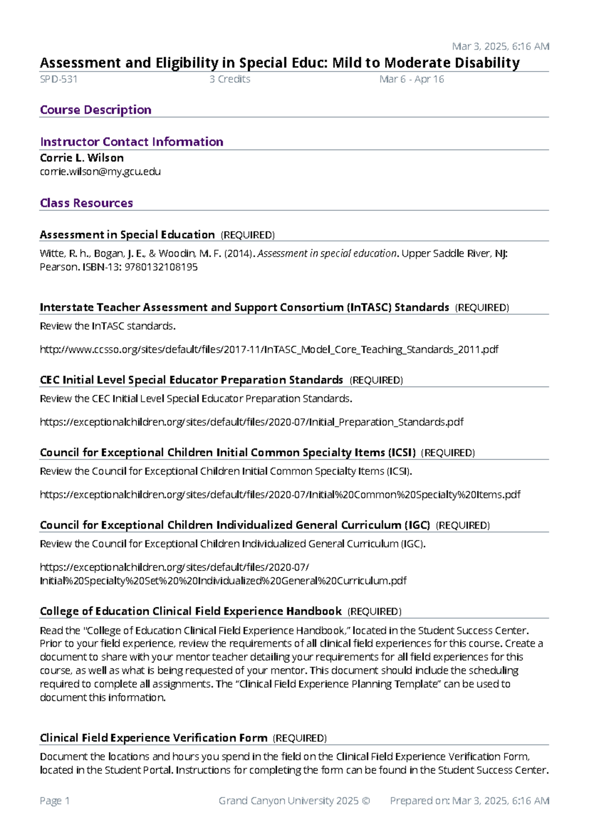 Assessment and eligibility in special education: Mild to moderate ...