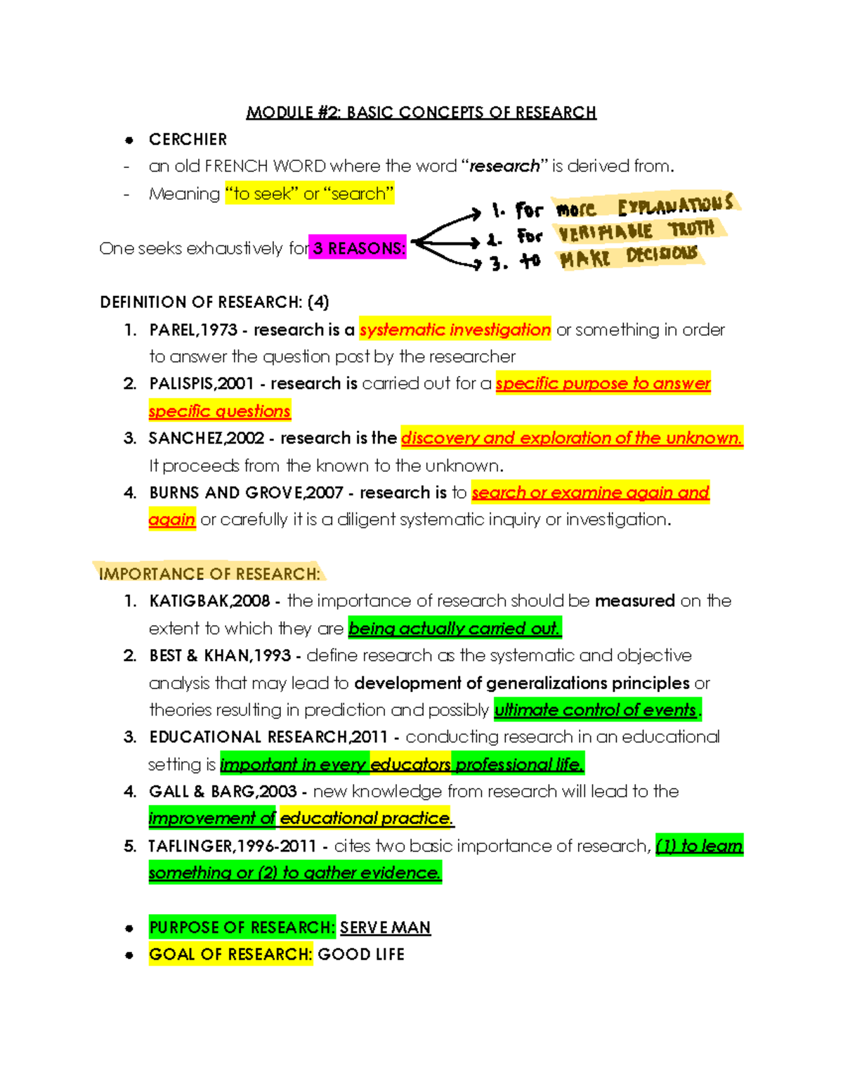 ACC 116 - Basic Concepts of Research: A Comprehensive Reviewer - Studocu
