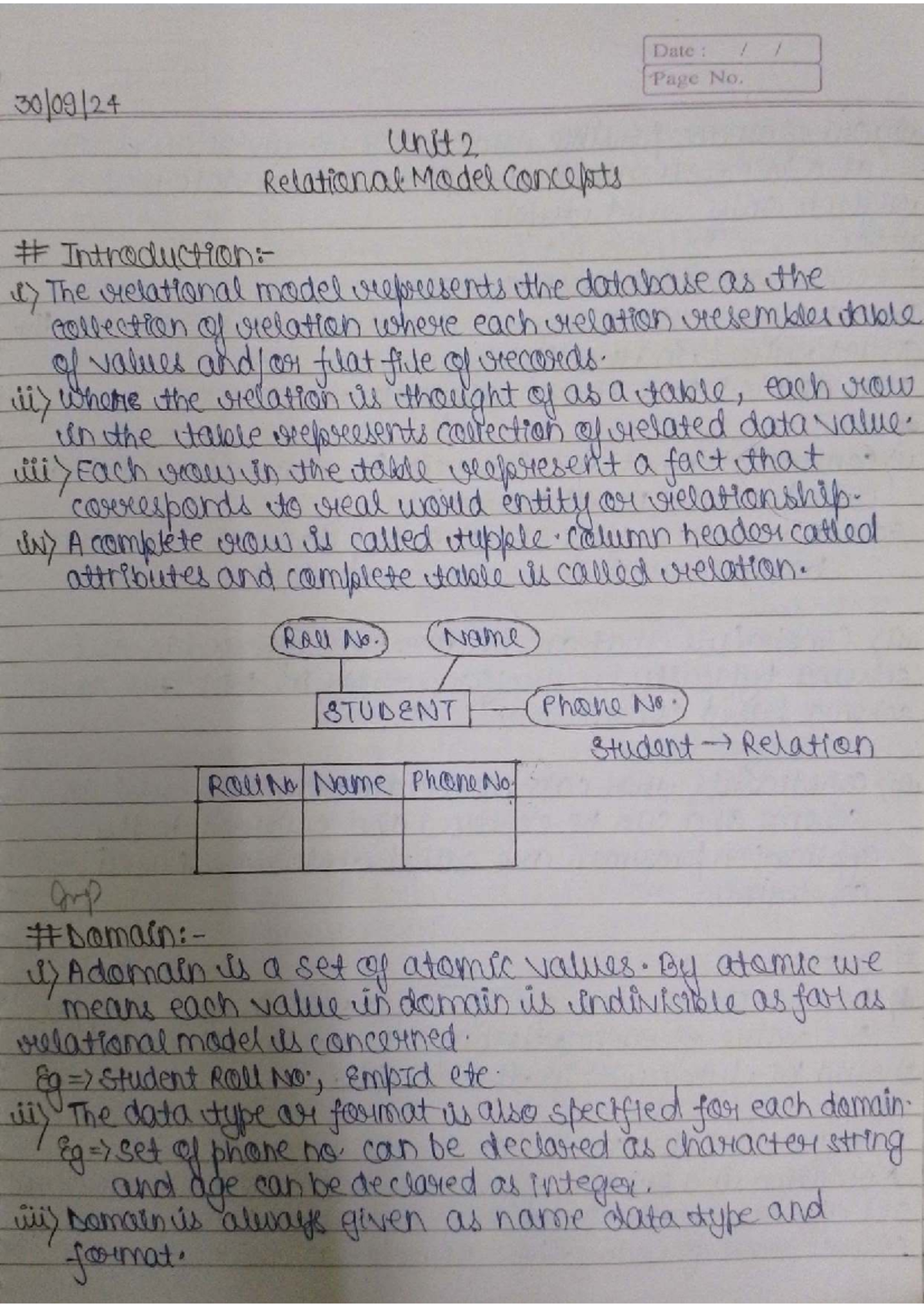DBMS Unit 2 - Relational Model Concepts and Integrity Constraints - Studocu
