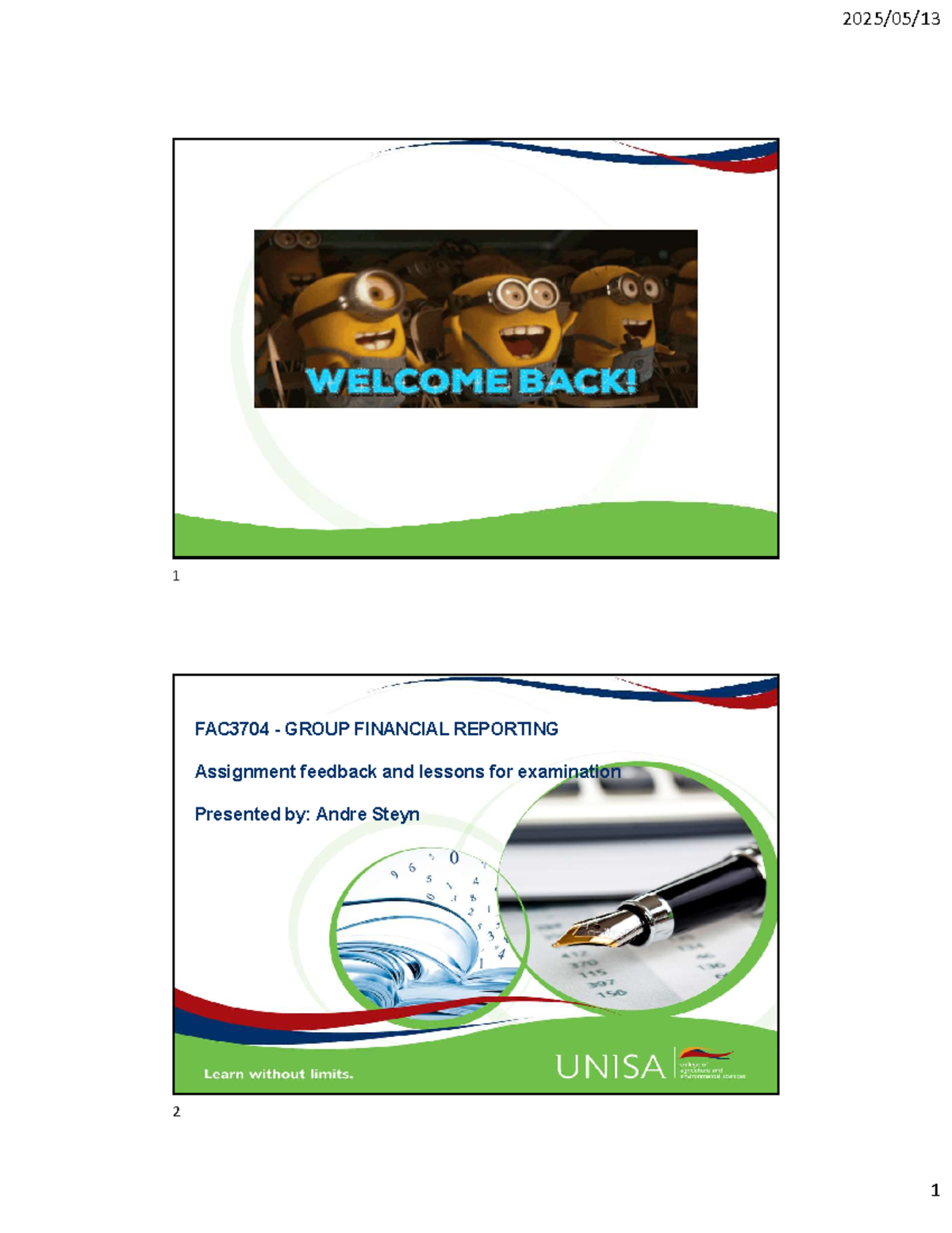 FAC3704 Assignment Feedback & Exam Tips for Group Financial Reporting ...