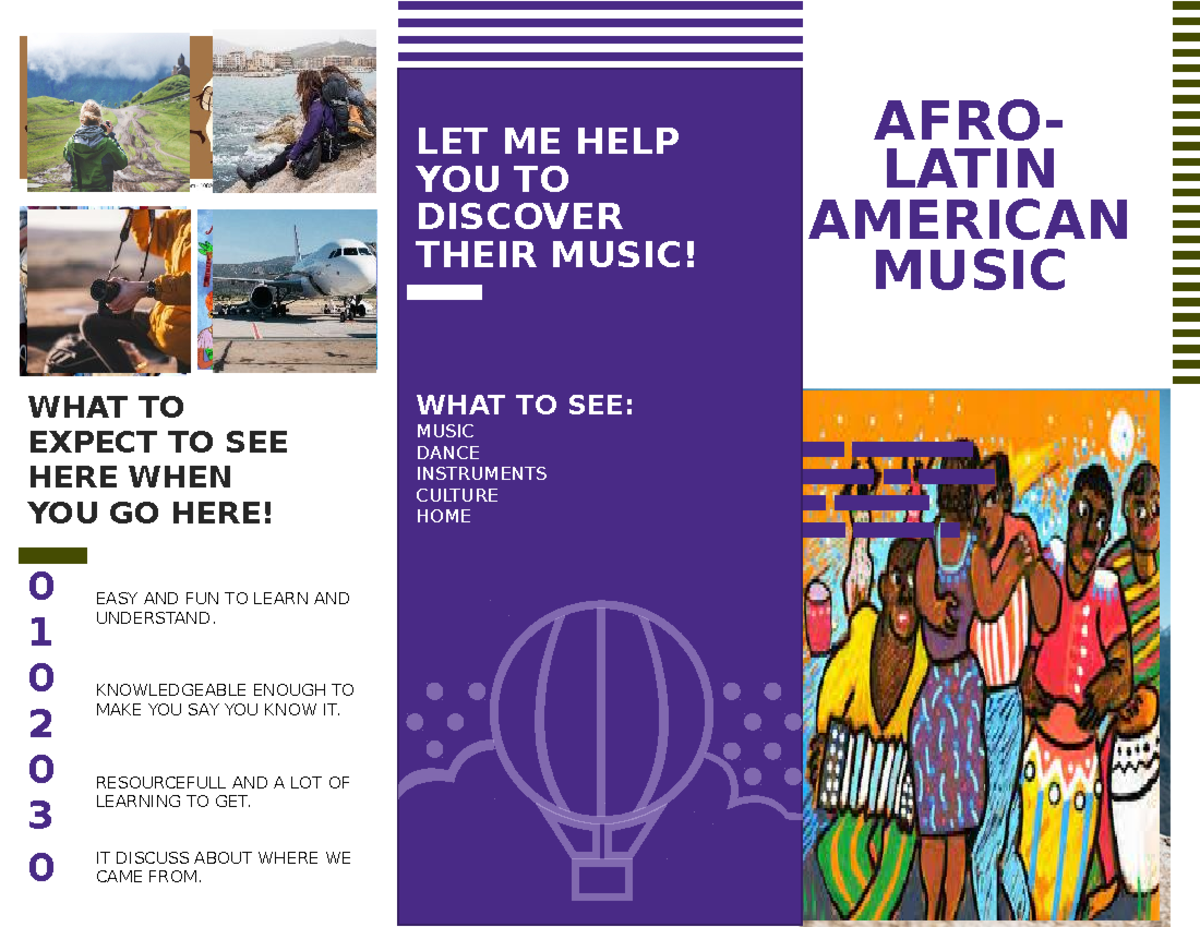 AFRO-Latin American Music Brochure: Discover the Rhythms & Cultures ...