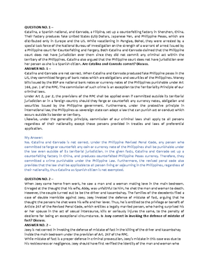 1992-2022 Commercial LAW BAR Q and A Compiled by Avejul Gamao ...