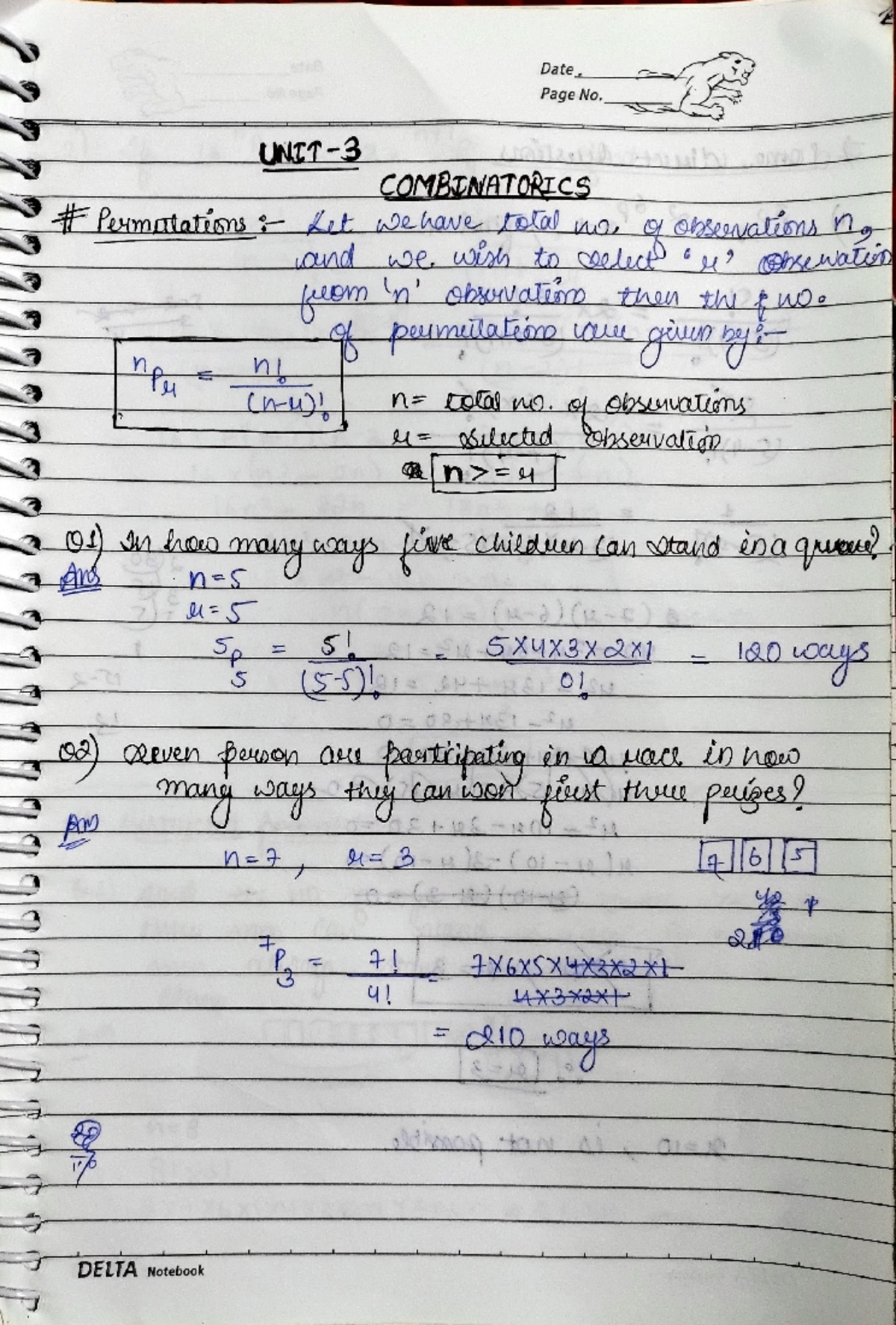 BCA 1st Sem Combinatorics Notes and Solutions - Studocu