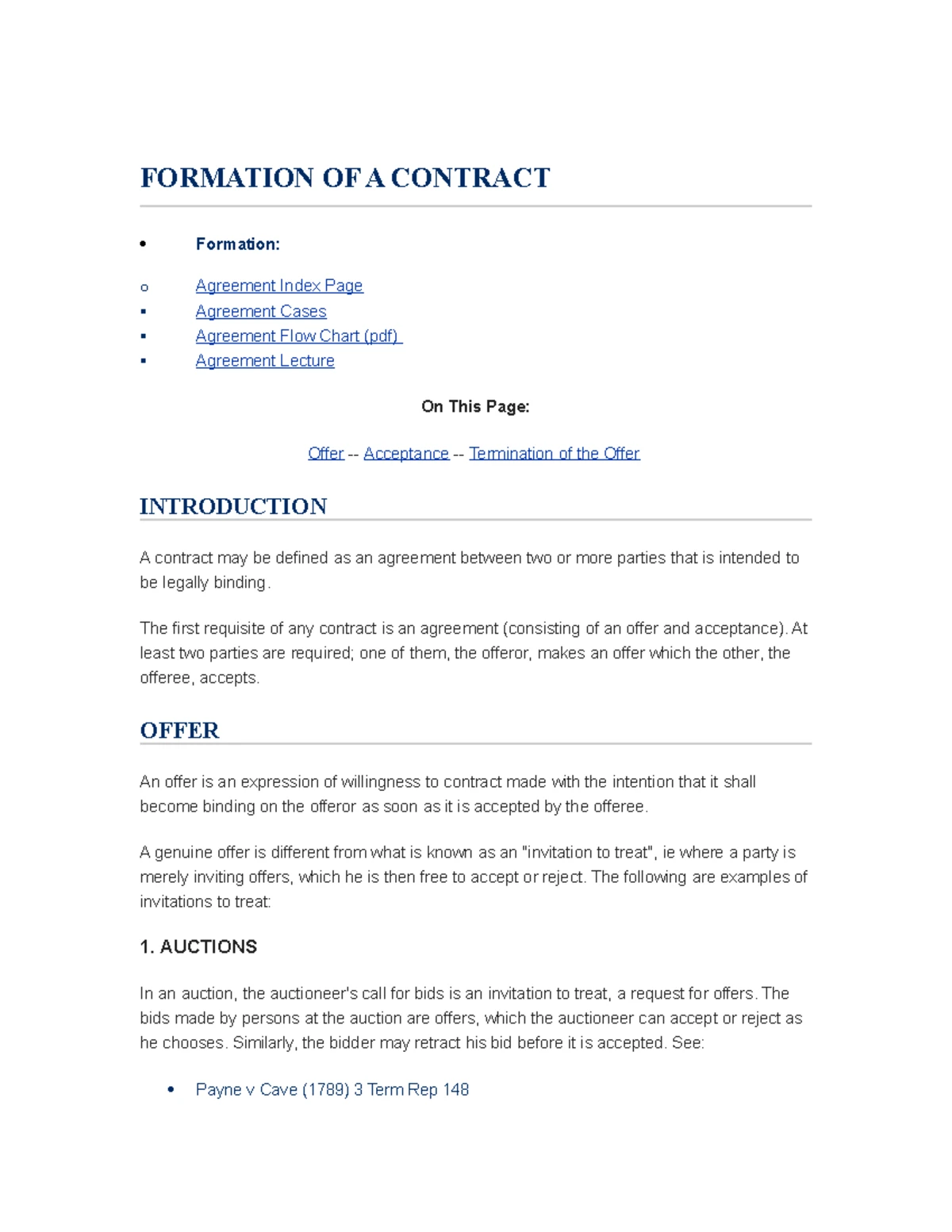 Summarized Zambian contract cases - THE LAW OF CONTRACT: A COMPILATION ...