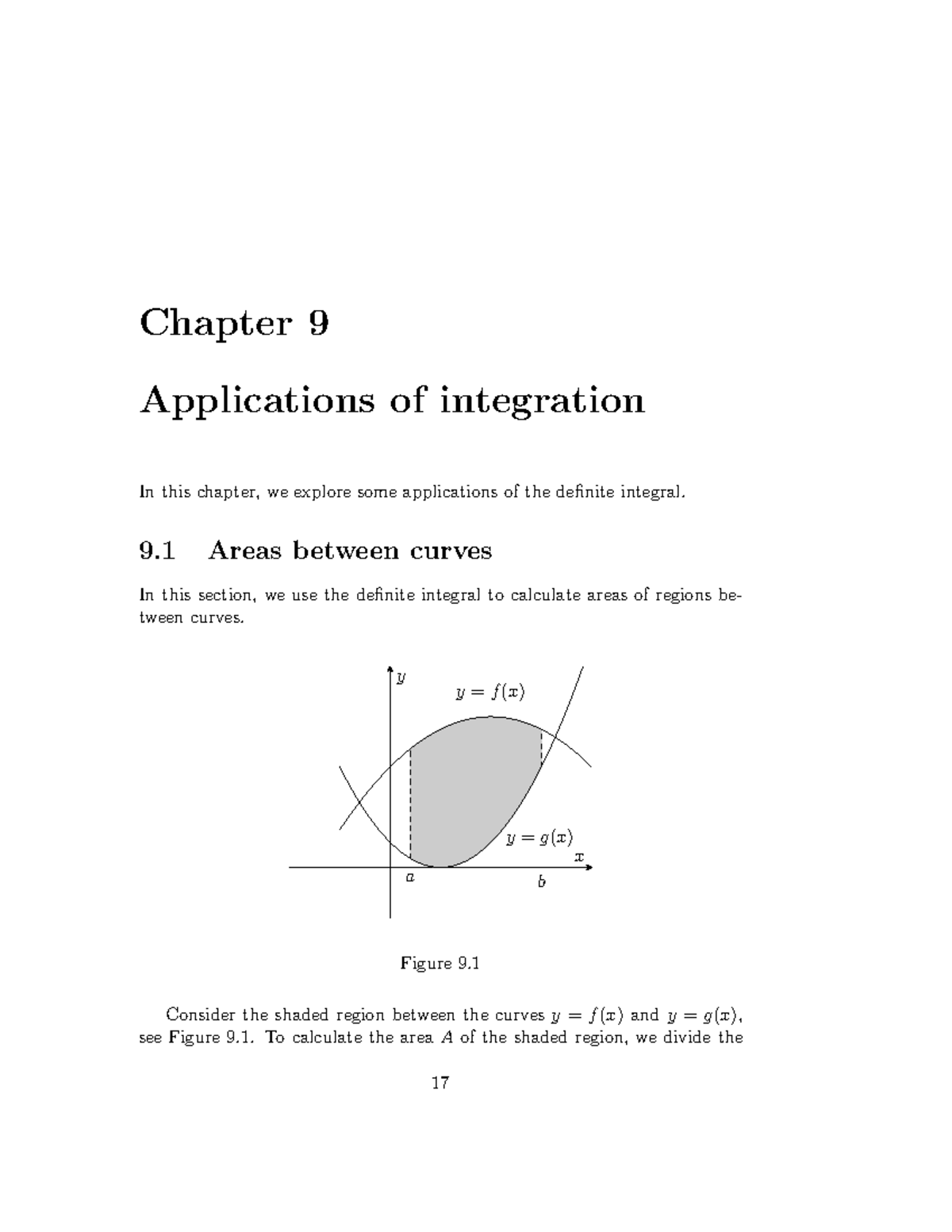 MATH1038A Chapter 9 Lecture Notes - Chapter 9 Applications of ...