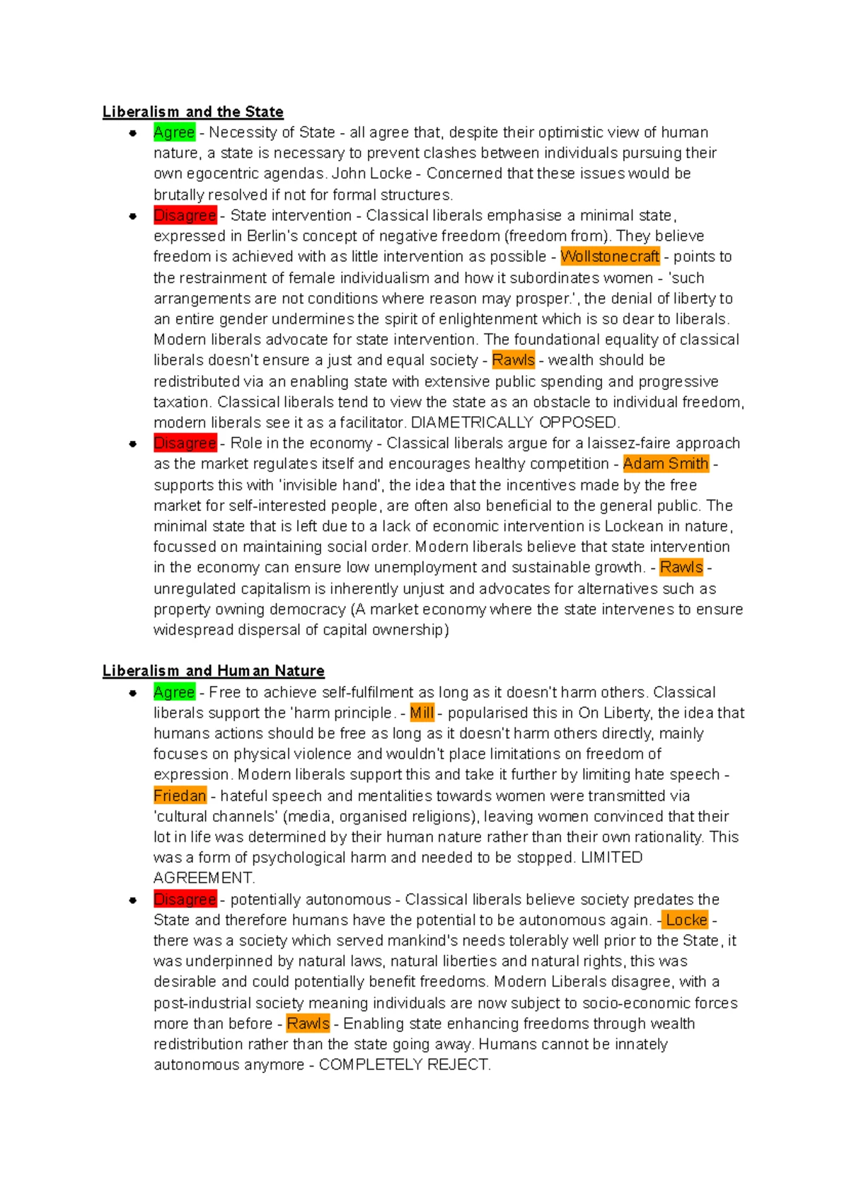 Liberalism Key Terms and Concepts: A Comprehensive Glossary - Studocu