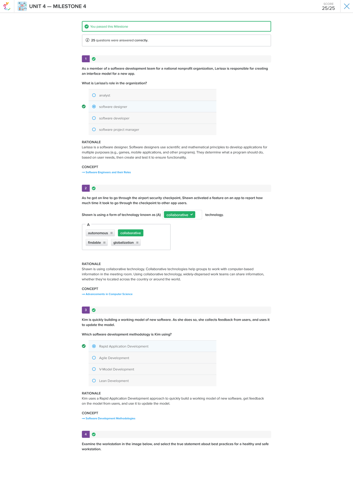 Unit 4 Final Milestone: Software Development & Workplace Safety ...