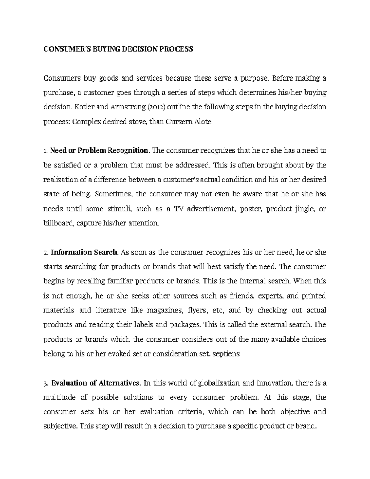 Consumer Buying Decision Process: Key Steps Explained - Studocu