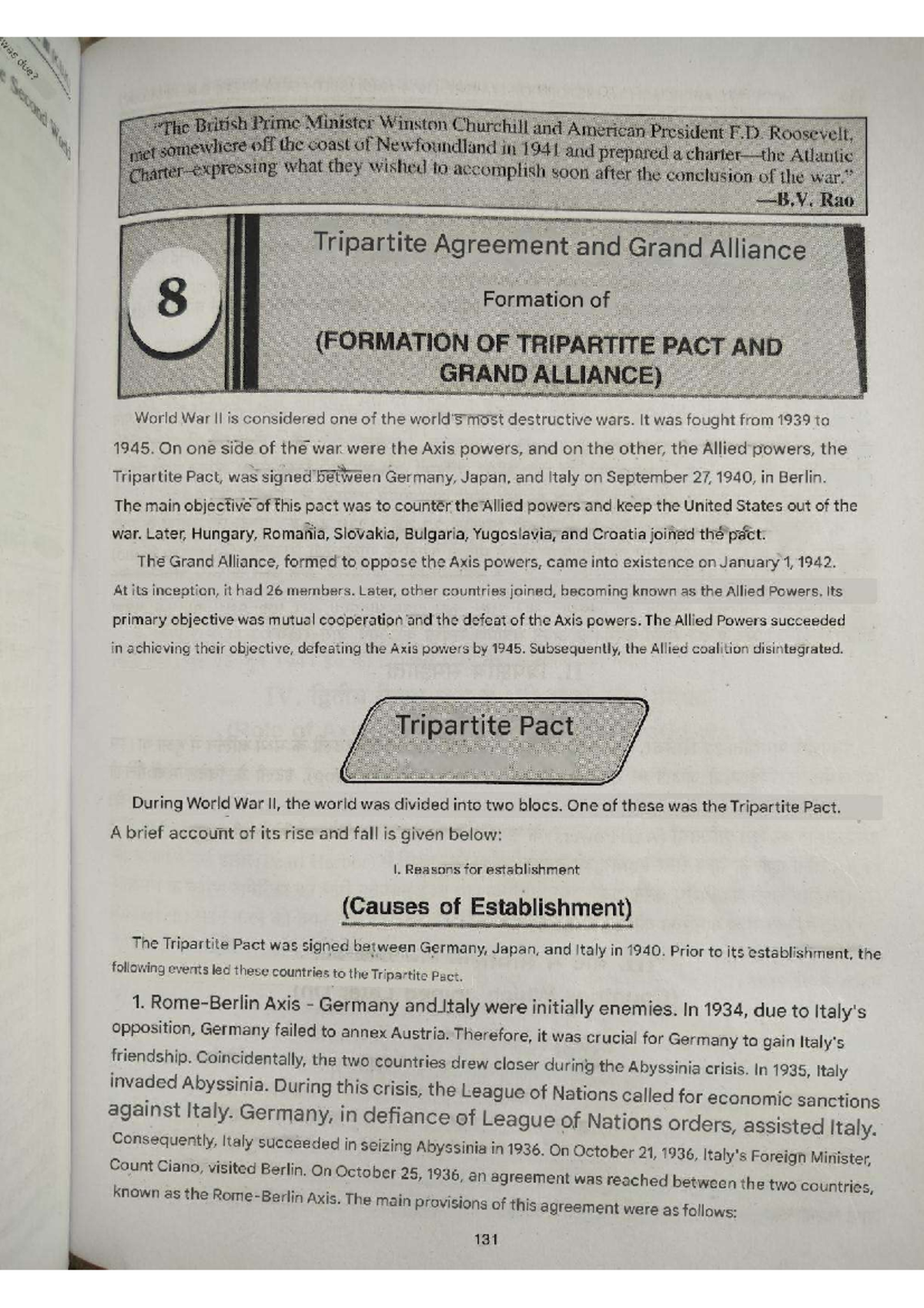 Formation of the Tripartite Pact and Grand Alliance (HIS 8) - Studocu