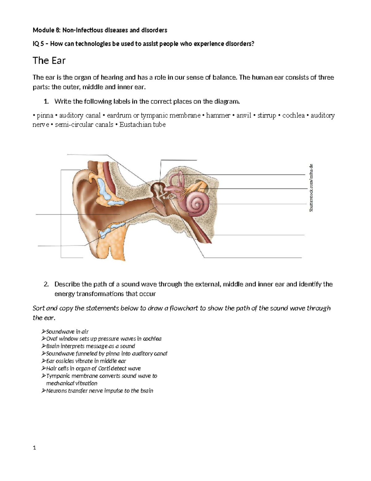 Module 8: IQ 5 Booklet on Ear and Eye Disorders and Technologies - Studocu