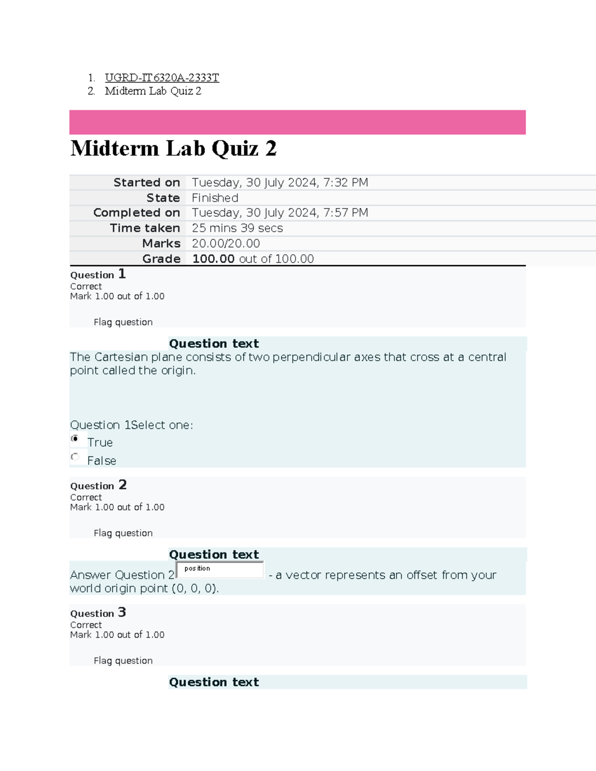 Midterm Lab Quiz 2 Game Engine Programming 1 Game Platform 1 Ugrd It6320a 2333t 2 Midterm