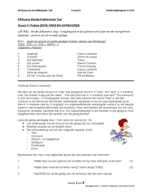 AFR EAT V1 MRT2020 - AFRIKAANS EERSTE ADDISIONELE TAAL VRAESTEL 1 NASIONALE SENIORSERTIFIKAAT ...