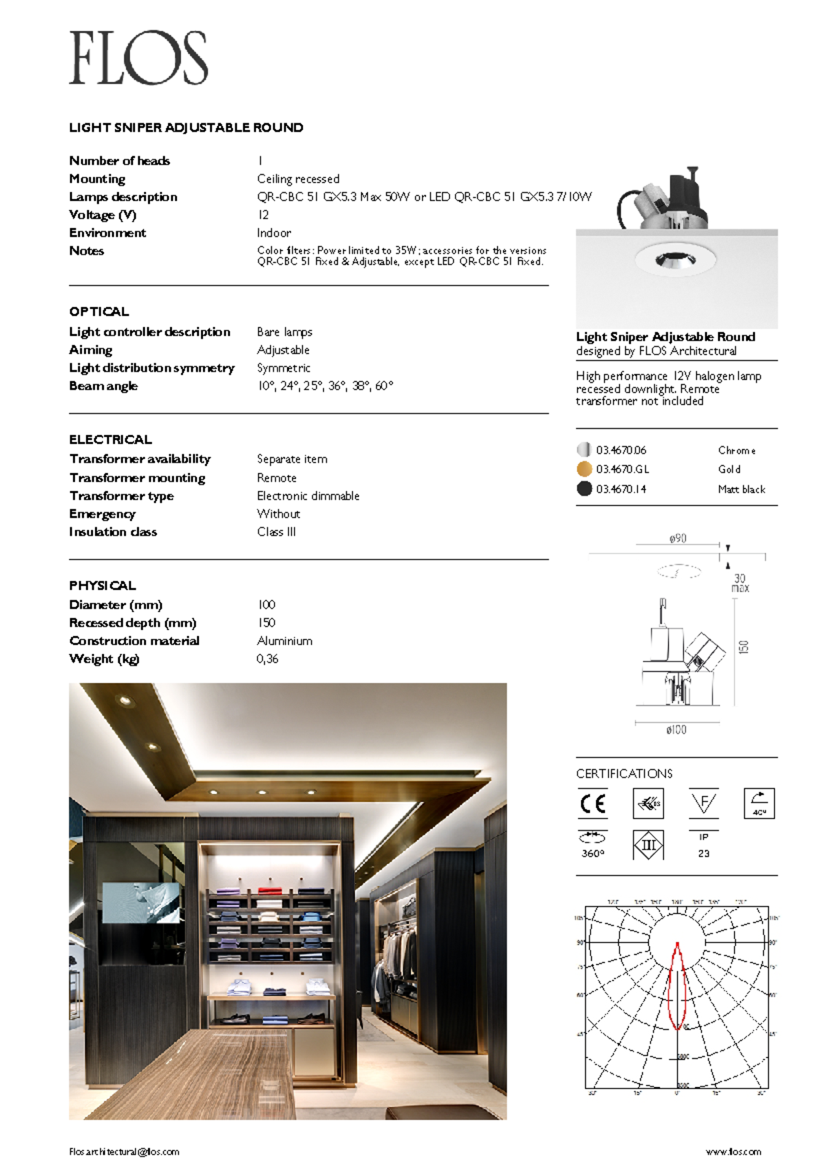 Flos-03 - luminarias fichas técnicas de lo usado - Light Sniper ...