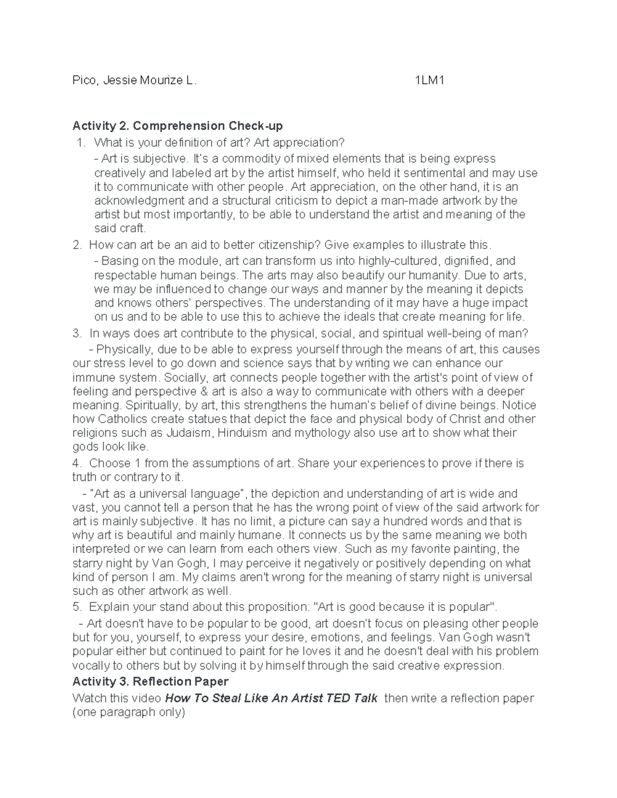 Sworn Statement in Support of the Application for PTU of Loose Leaf ...