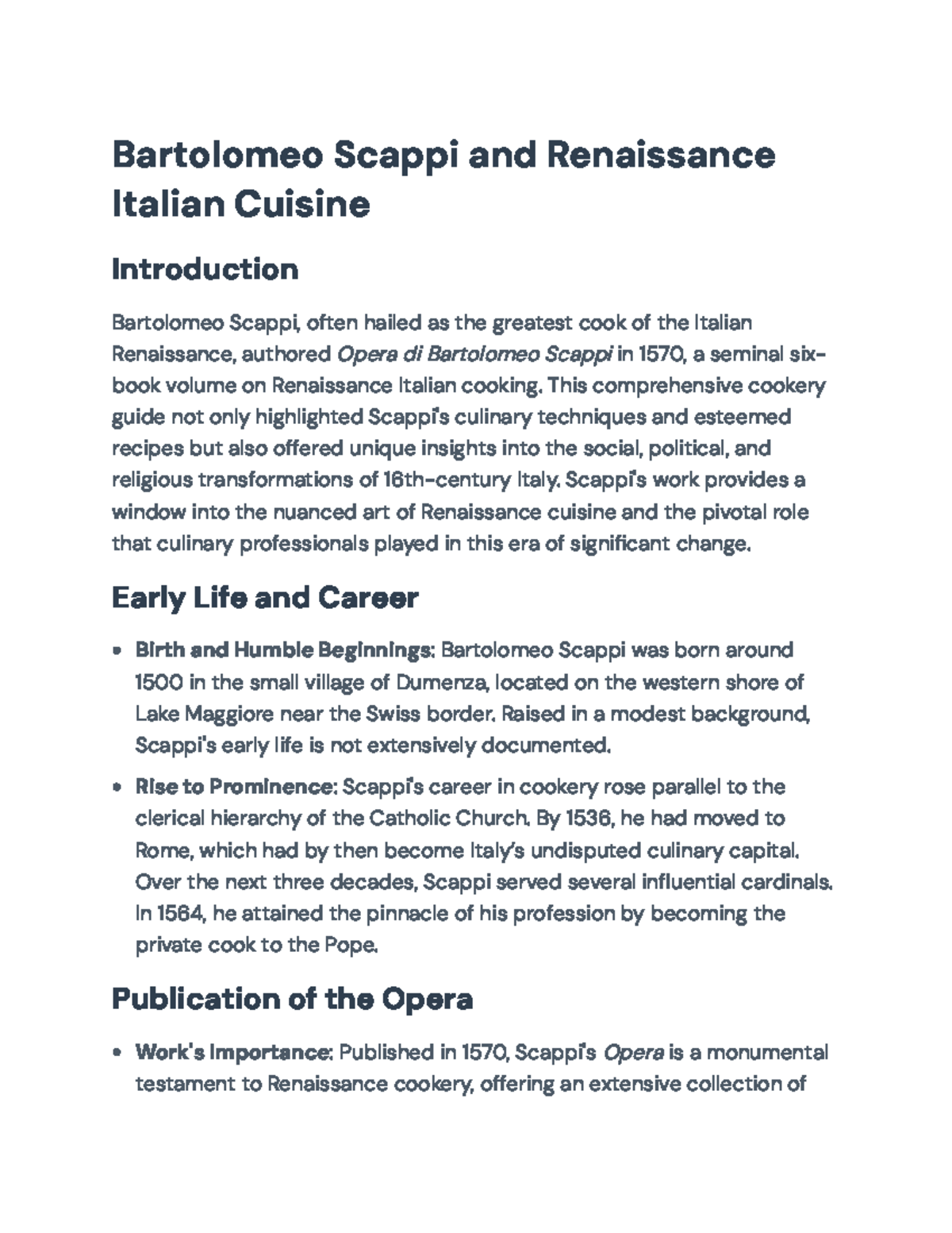 Bartolomeo Scappi: Insights into Renaissance Italian Cuisine and ...
