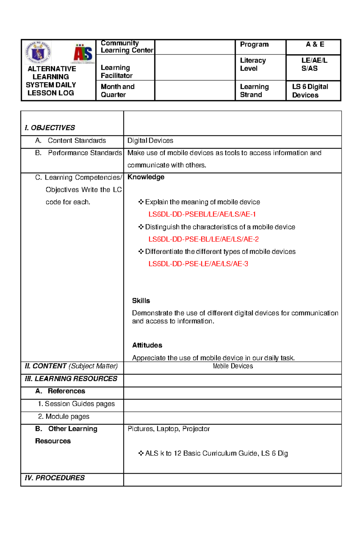 ALS- Final- Lesson- Planbtled 3B Banjao- Puzon- Rioferio- Tepait ...