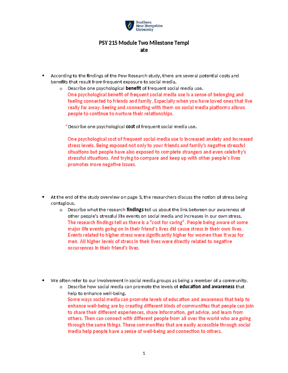 PSY 215 Module TWO Milestone Amanda Mckeehan - PSY 215 Module Two ...