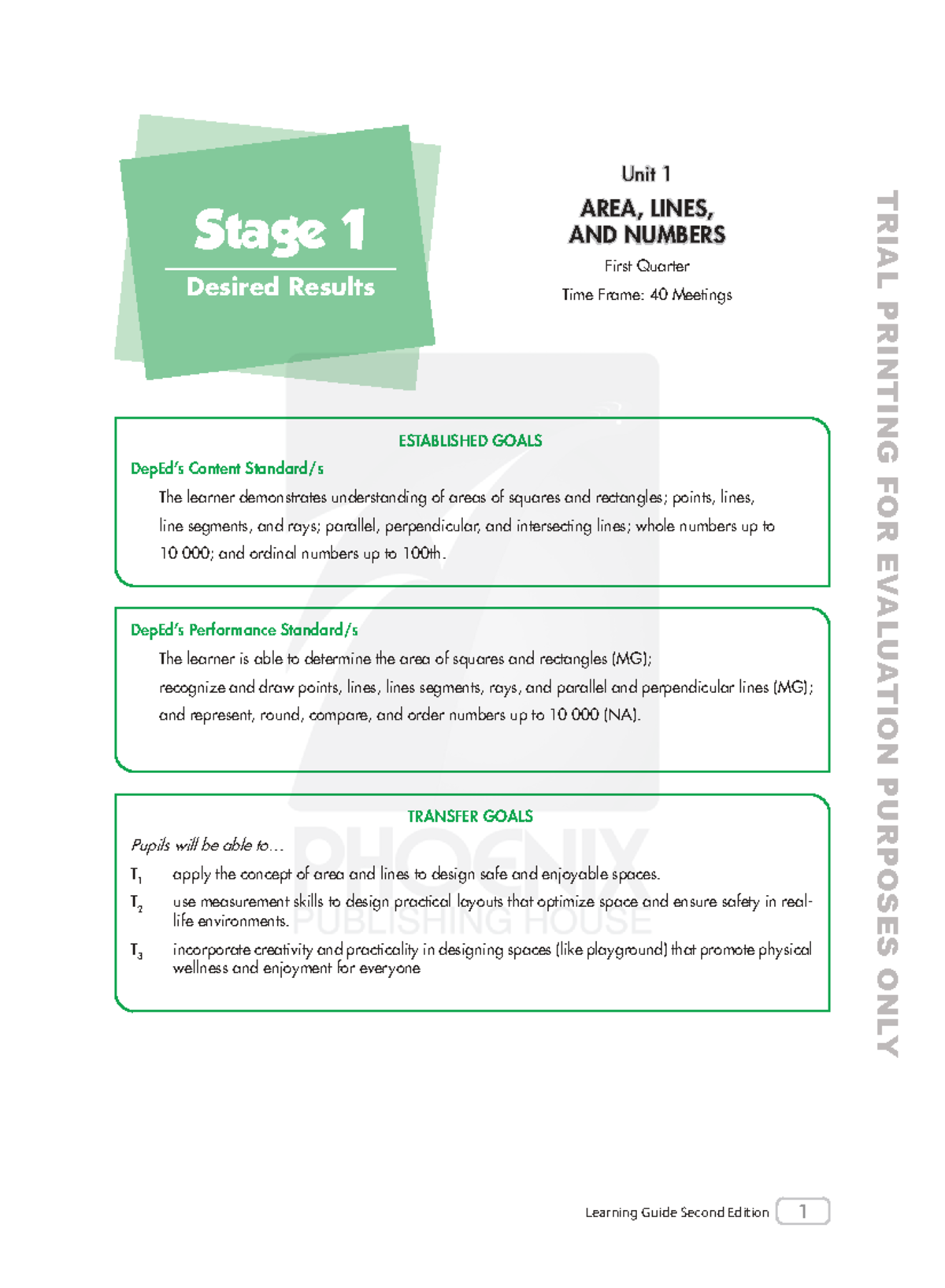 Unit 1 RM BBB 3 Learning Guide: Area, Lines, and Numbers - Studocu