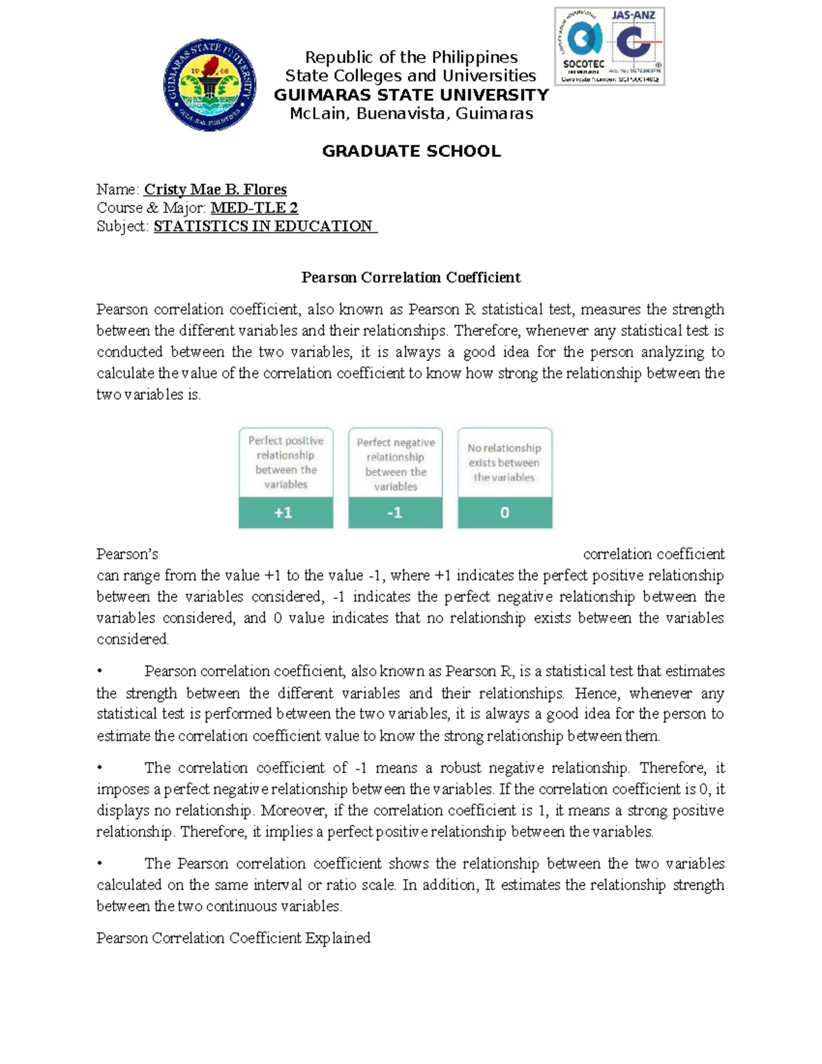 STATISTICS IN EDUCATION: Pearson Correlation Coefficient Explained ...
