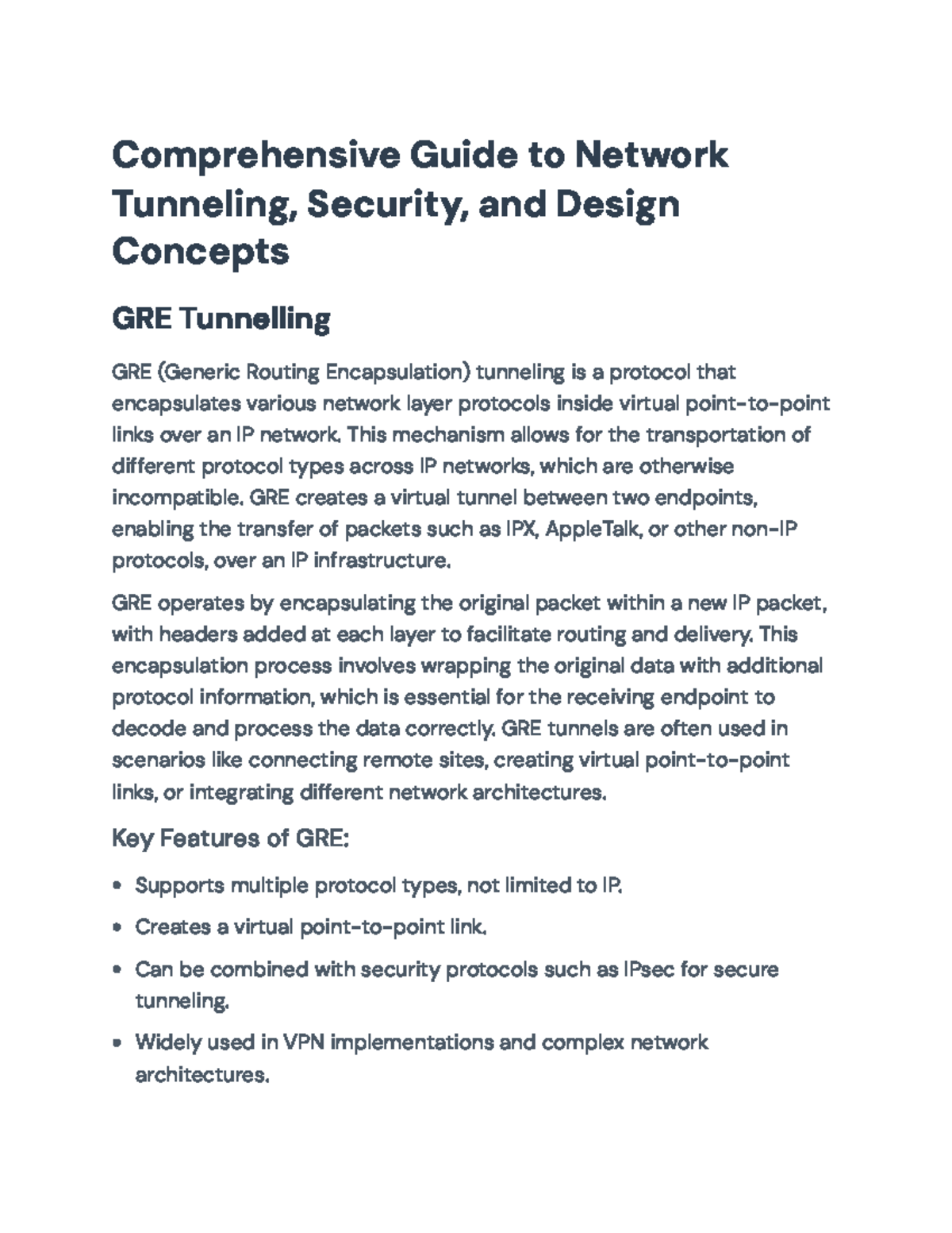 Comprehensive Guide to Network Tunneling & Security Protocols (CIS 101) - Studocu