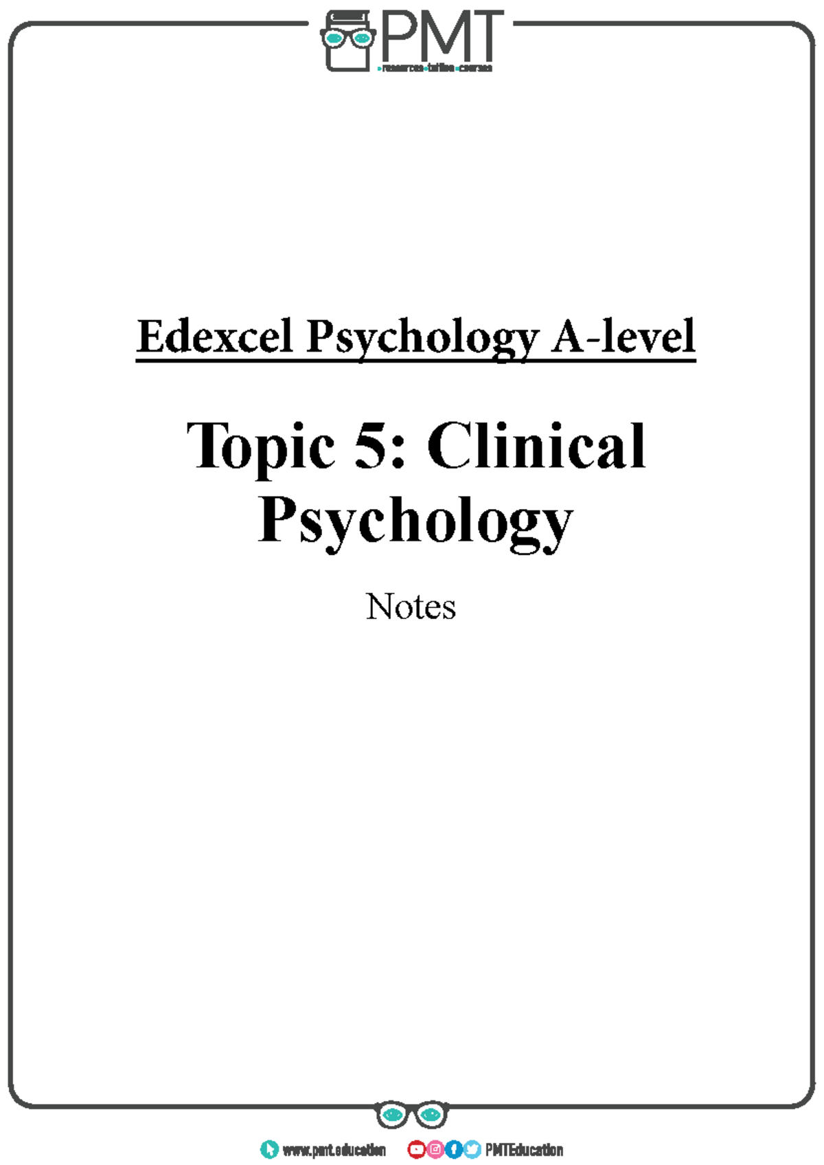 Edexcel Psychology A-level: Clinical Psychology Notes on Schizophrenia ...