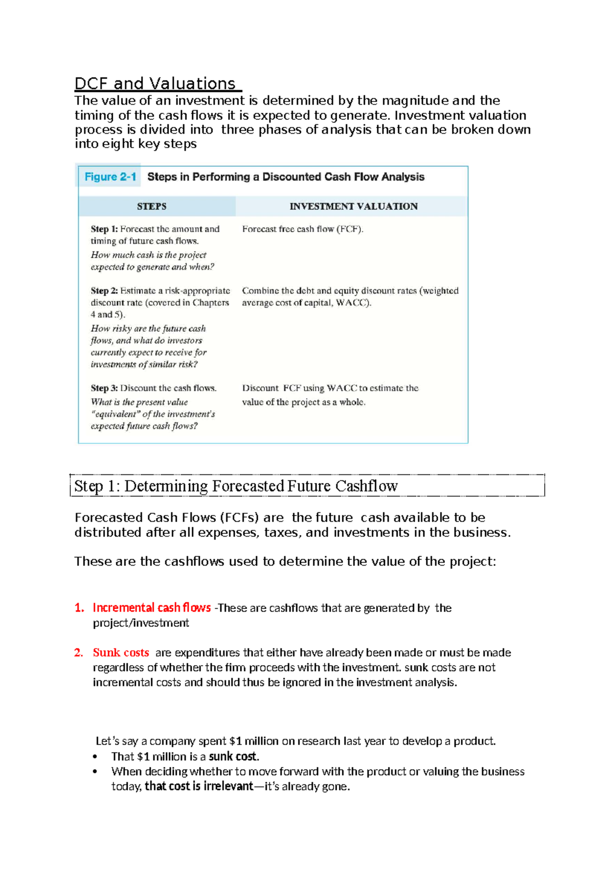 DCF Valuation Process: Key Steps for Investment Analysis - Studocu