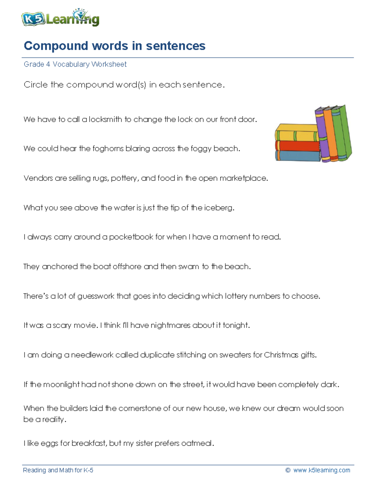 Grade 4 Vocabulary Worksheet: Identifying Compound Words - Studocu