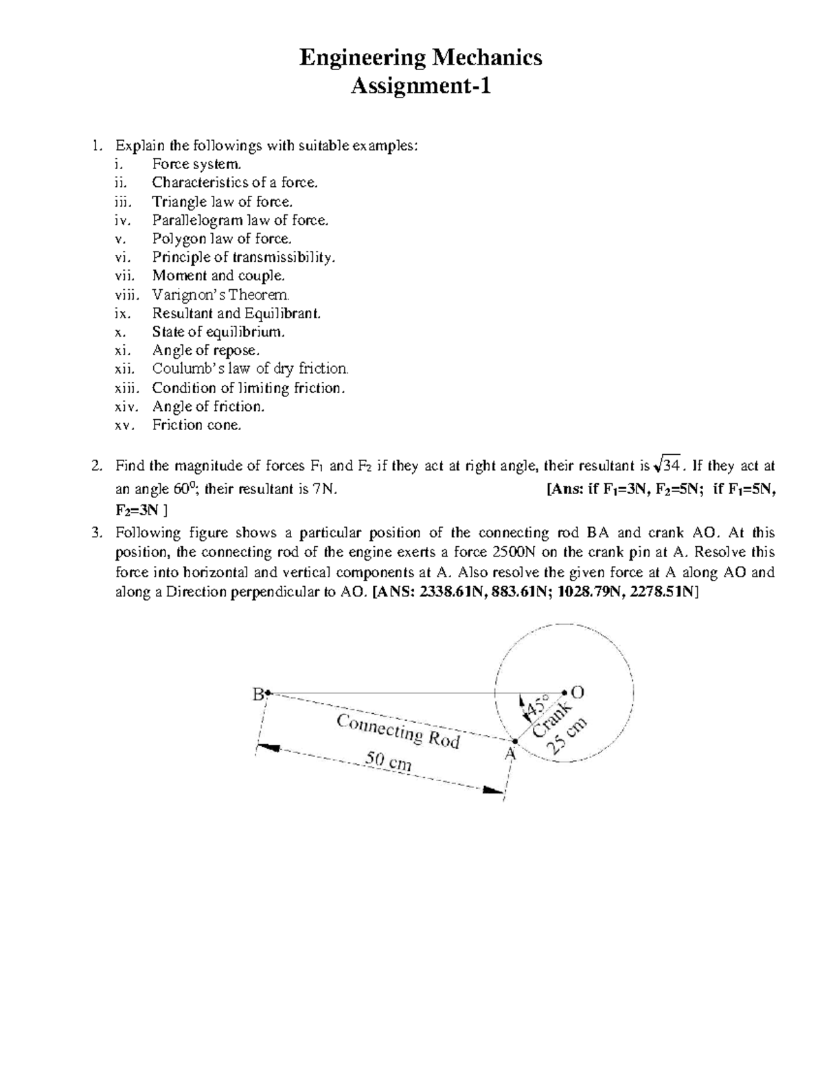 Engineering Mechanics 1: Force Systems and Equilibrium Analysis - Studocu