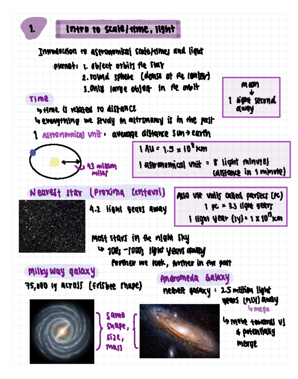 Astronomy Notes for Chapters 1-6: Understanding Scale and Light - Studocu